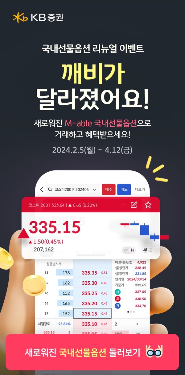 KB증권, '마블' 국내선물옵션 리뉴얼 기념 이벤트 실시